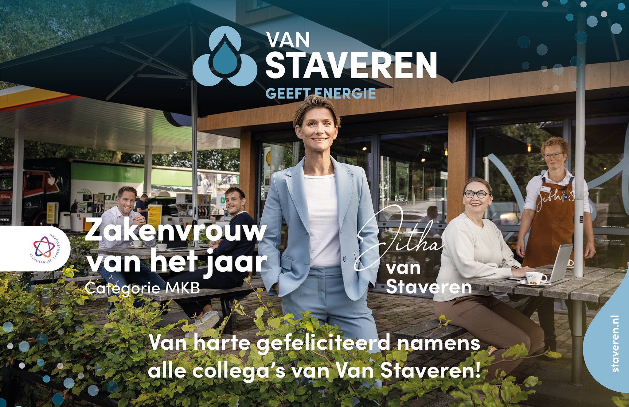 Collega's feliciteren Jitha van Staveren - Van Staveren